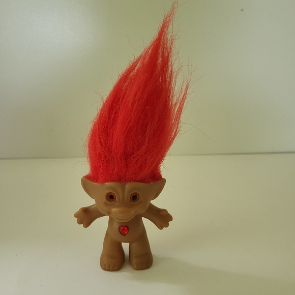 Ace Novelty | Toys | Vintage Red Hair Heart Gem Belly Treasure Troll ...